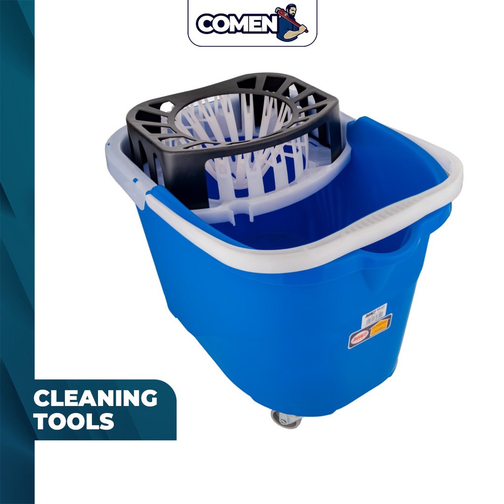 COMEN PVC Mop Wheel Bucket 20 Liter Heavy Duty Plastic Mop Wringer Pail ...