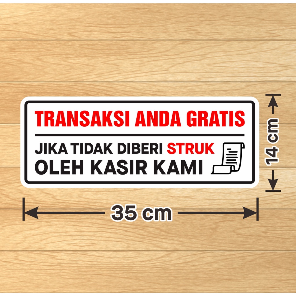 Free Transaction Sign Sticker Label If Not Given A Receipt By Our ...