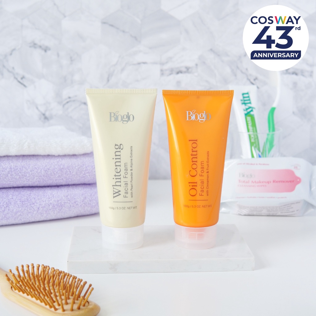Cosway Bioglo Whitening Facial Foam / Oil Control Facial Foam (150g ...