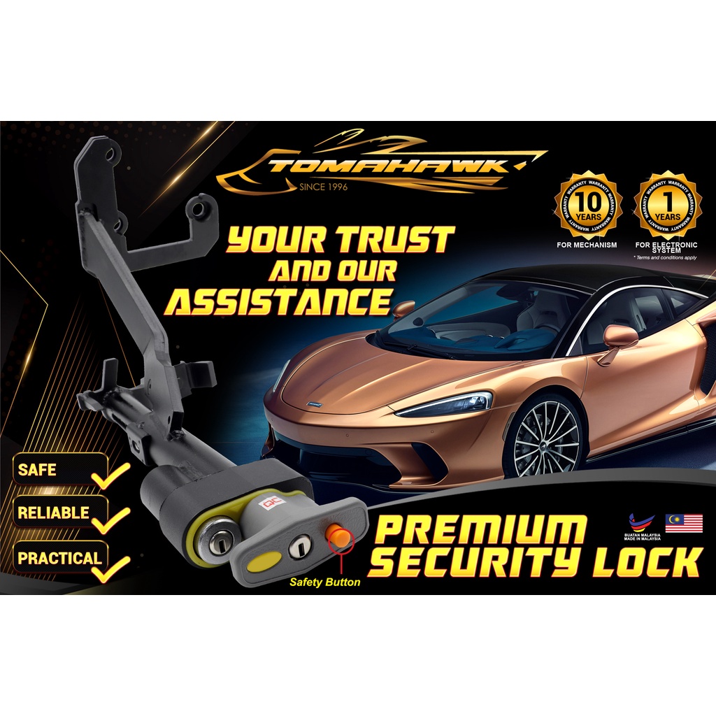 Tomahawk Car Pedal Double Lock (Made in Malaysian Warranty 3 Years ...