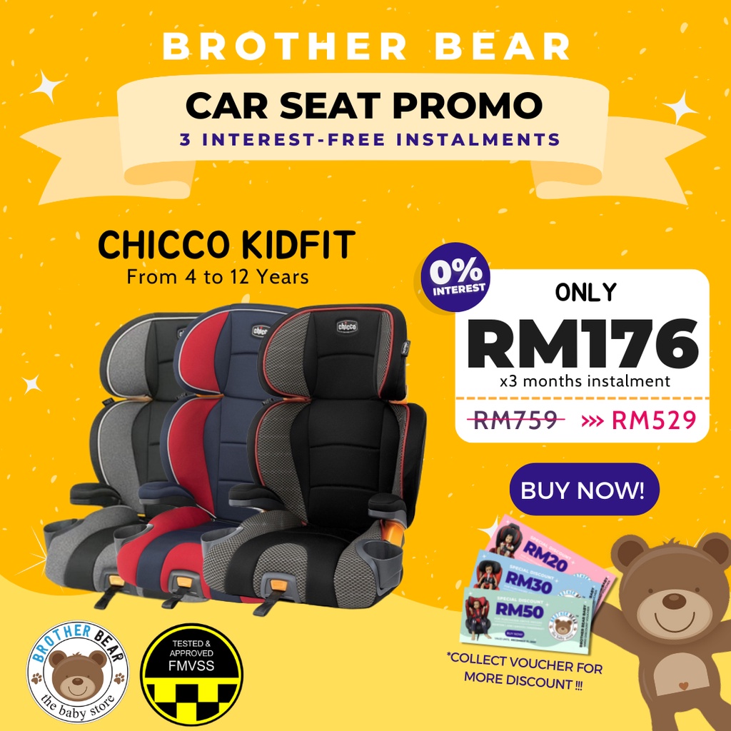 【11.11 PROMO】Chicco KidFit ® 2-in-1 Belt Positioning Isofix Booster Car ...
