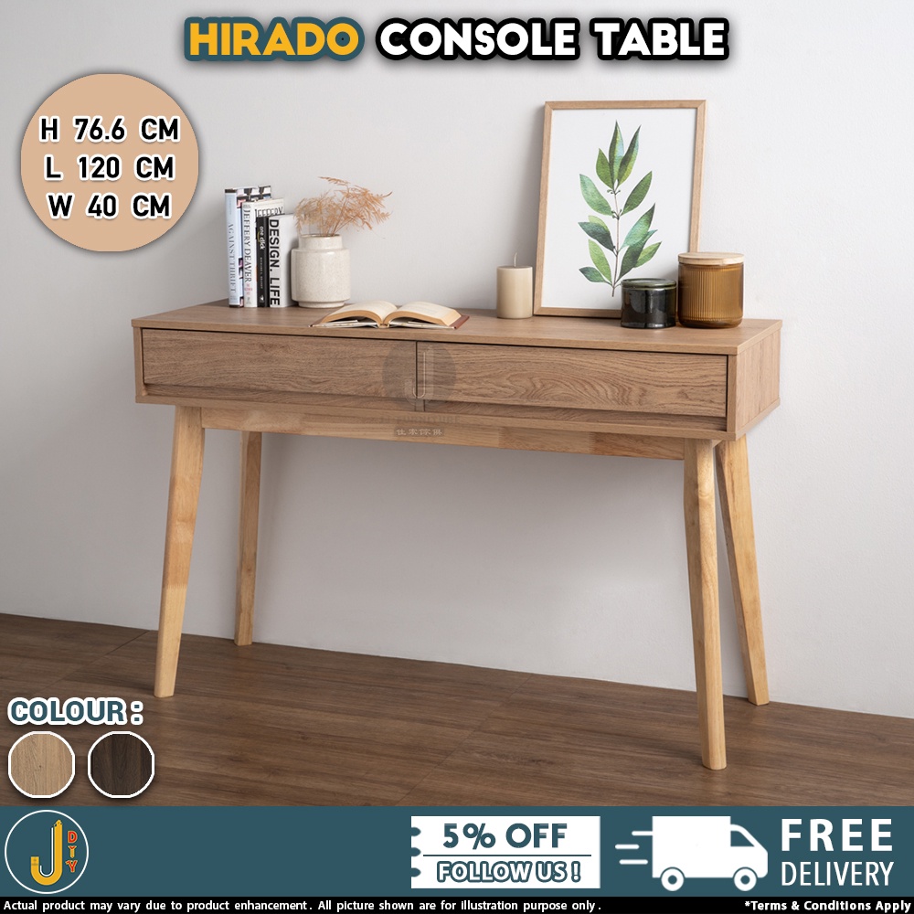 [JJ Furniture DIY] Hirado 1.2m Console Study Dressing Table with Drawer ...