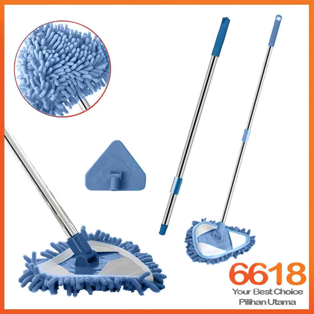 180 Darjah Segi Tiga Mop Lantai Pembersihan Mop Dining Rumah Bilik Air ...