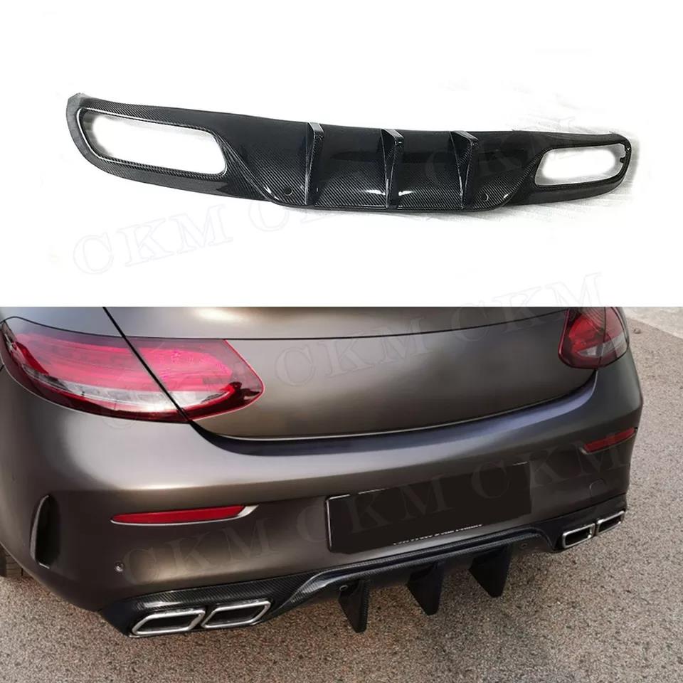 C Class Carbon Fiber Rear Lip Spoiler For Benz C205 C63 C43 AMG Sport ...