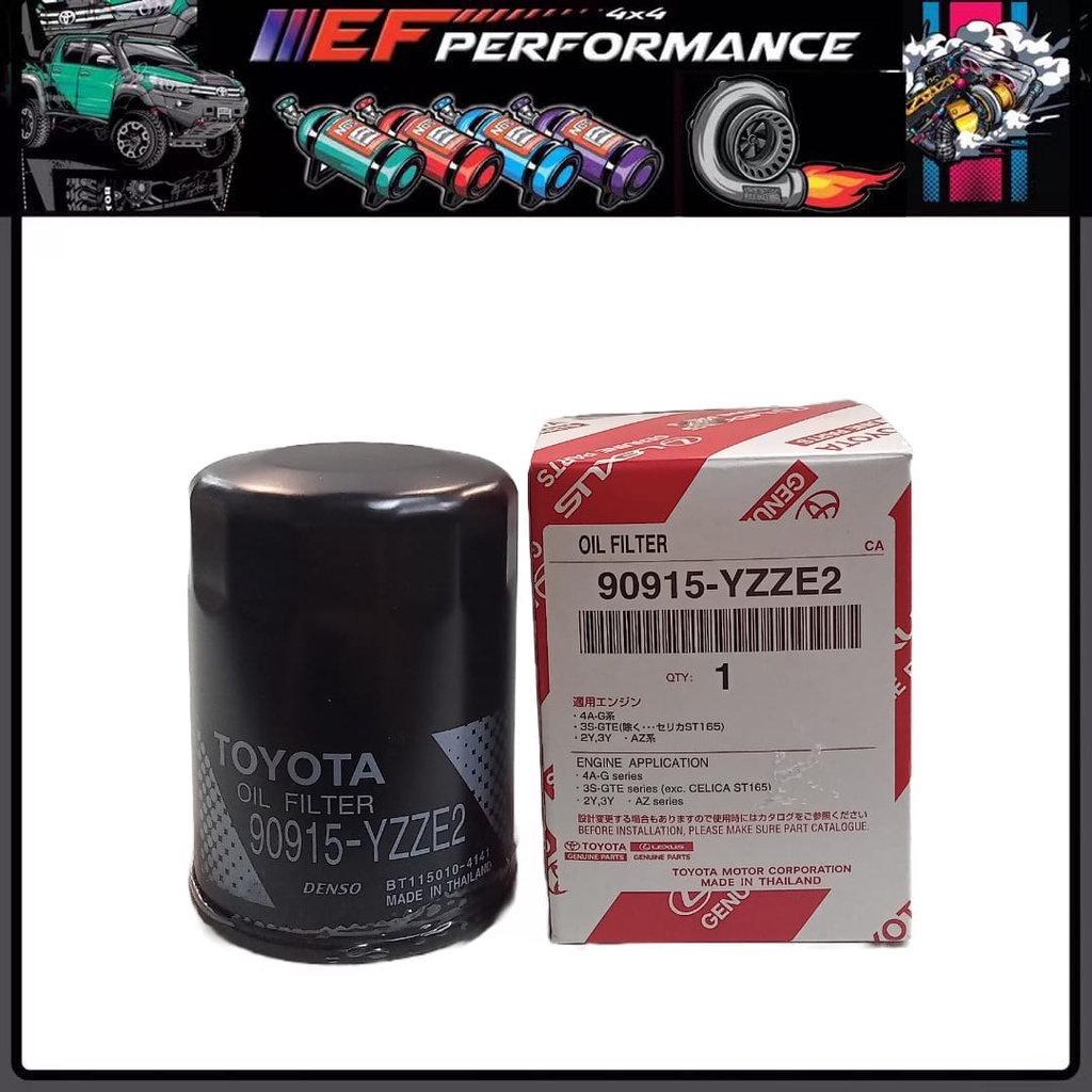 100% ORIGINAL TOYOTA OIL FILTER 90915-YZZE2 CAMRY ALTIS ESTIMA VIOS ACR ...