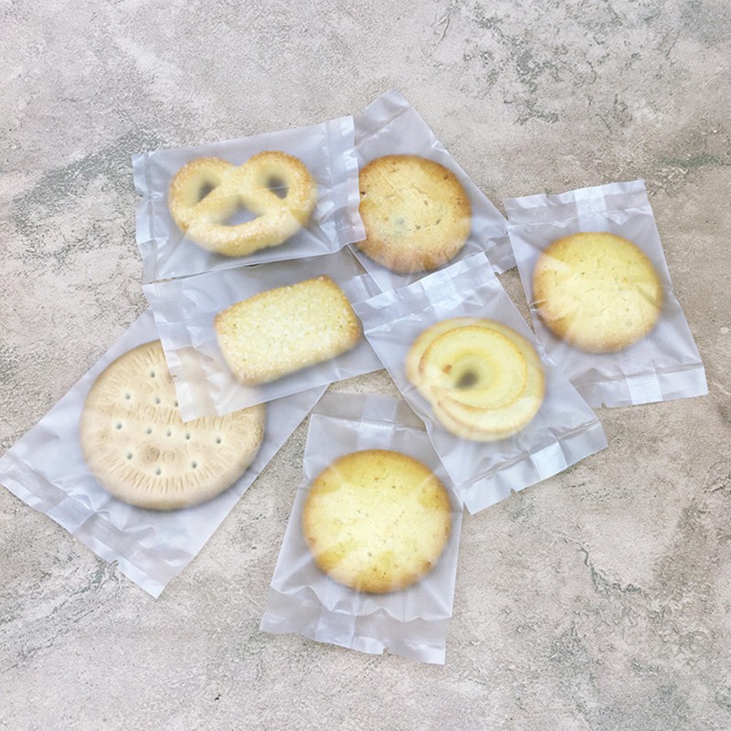 +-(100pcs) Frosted Transparent Translucent cookies bag plastic baking ...