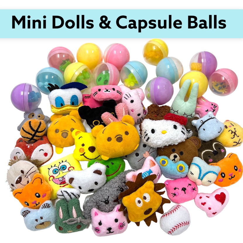 Random Pick Mini Dolls & Capsule Balls for Kids Claw Machine toy ...
