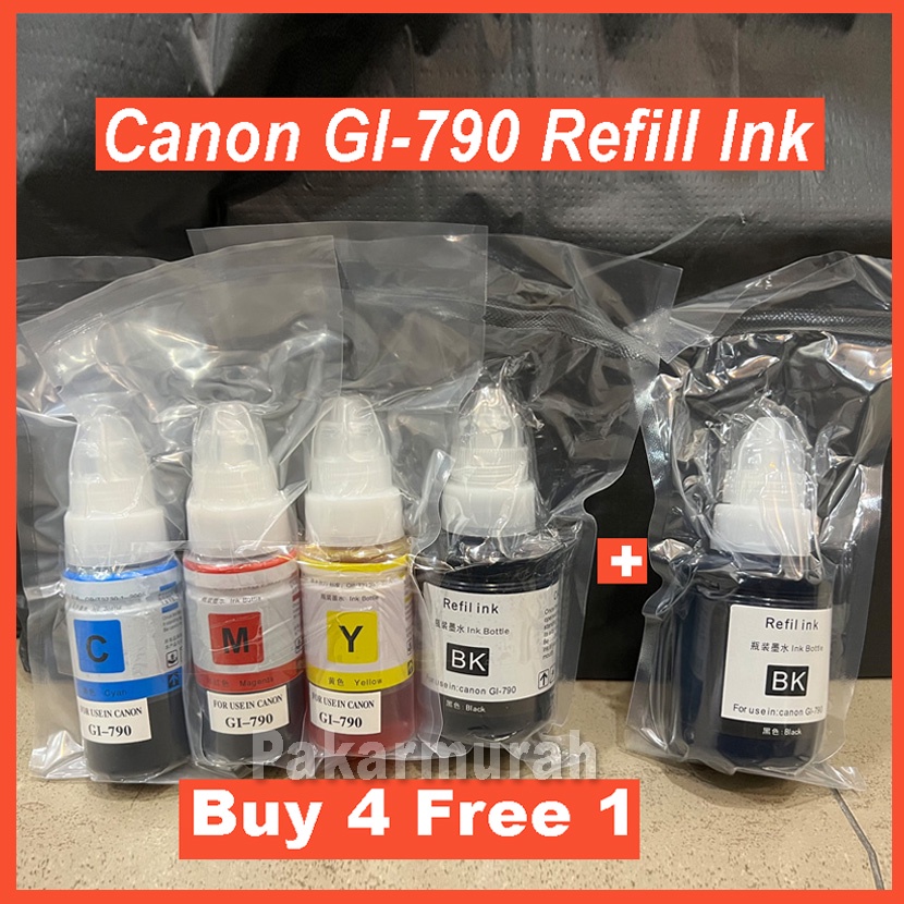 Ink Canon GI-790 / gi790 Compatible Refill Ink for G2010 G2000 G3000 ...