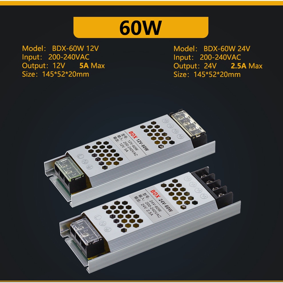 🔥IN Stock🔥Ultra Thin Power Supply DC12V 24V 60W 100W 150W 200W 300W 400W Lighting Transformers ...