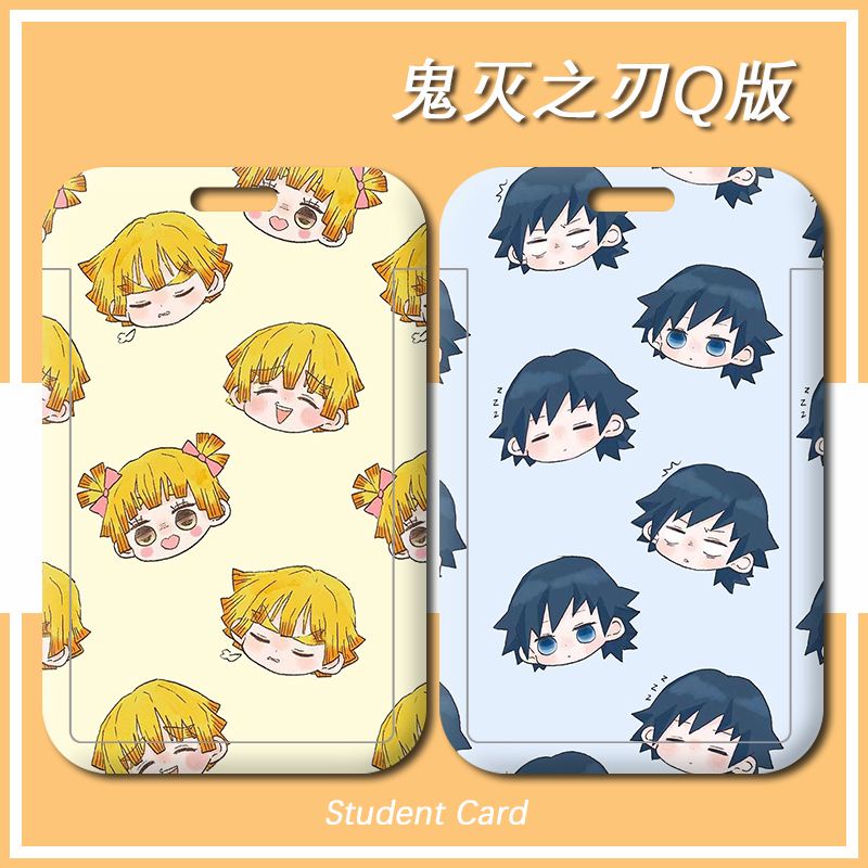 Demon Slayer Cute Version Couple ID Card Holder Student ID Card Work ID ...