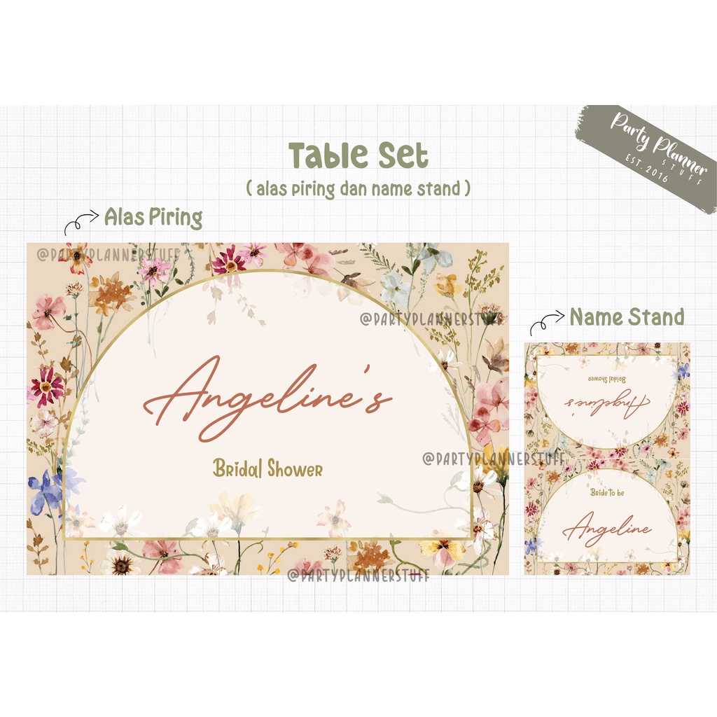 Bridal shower table set / sangjit table set / engagement table set ...