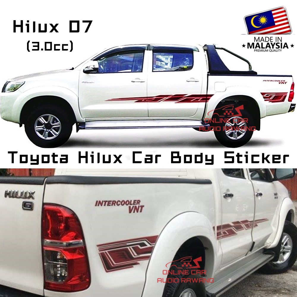 Toyota Hilux / Hilux Vigo / Hilux 3.0cc Car Body Sticker / Die Cut ...