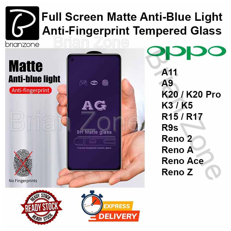 Full Screen Matte Anti Blue Ray OPPO A11 A9 K3 K5 K20 Pro R15 R17 R9s Reno 2 3 4 5 5F 6 6Z 7 A ...