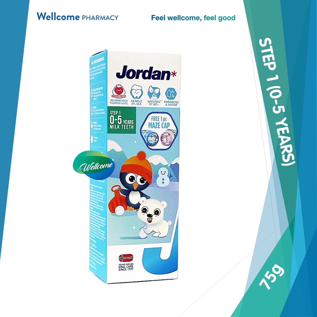 Jordan Step 1 (0-5 Years Old) Milk Teeth Kid Toothpaste Strawberry ...
