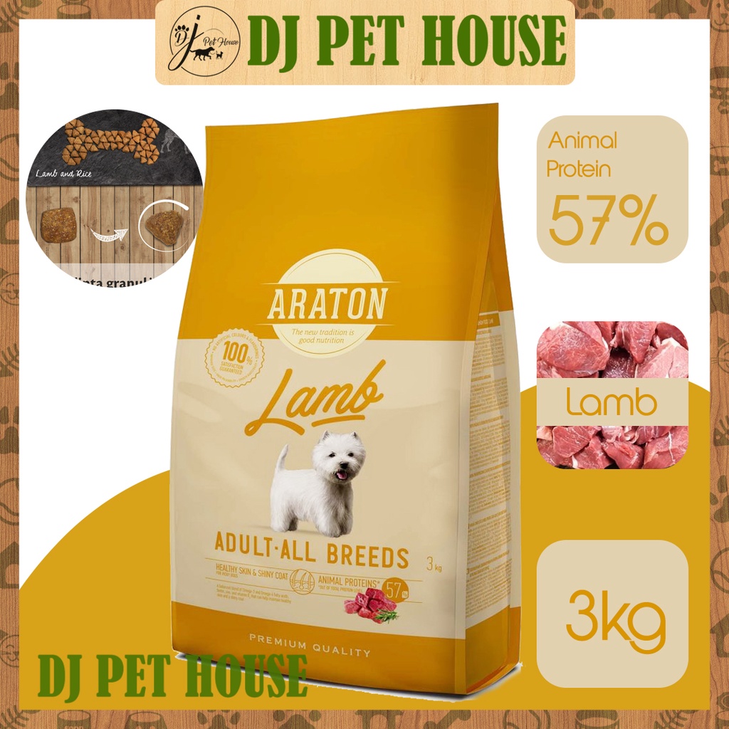 Araton Adult Dog Lamb For All Breeds 3Kg Dog Food/狗粮/Makanan Anjing ...