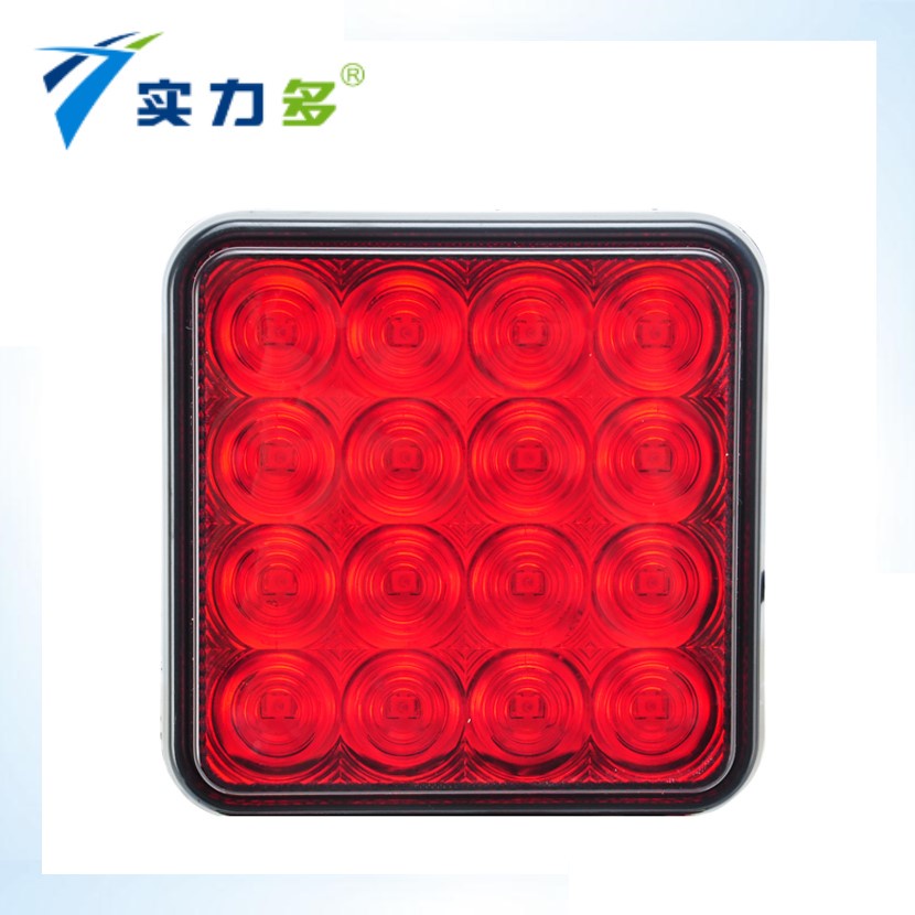SHILIDUO 12V OR 24V Square LED Flash Light Trailer Truck Lorry Tail ...