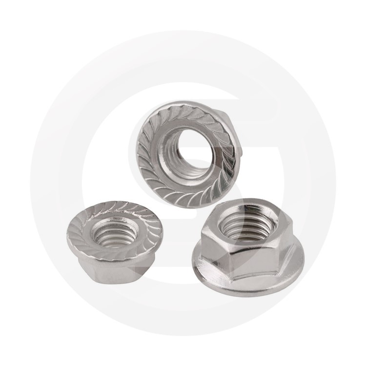 [ M8 x 1.25 ] SUS304 Flange Nut DIN 6932 | Shopee Malaysia