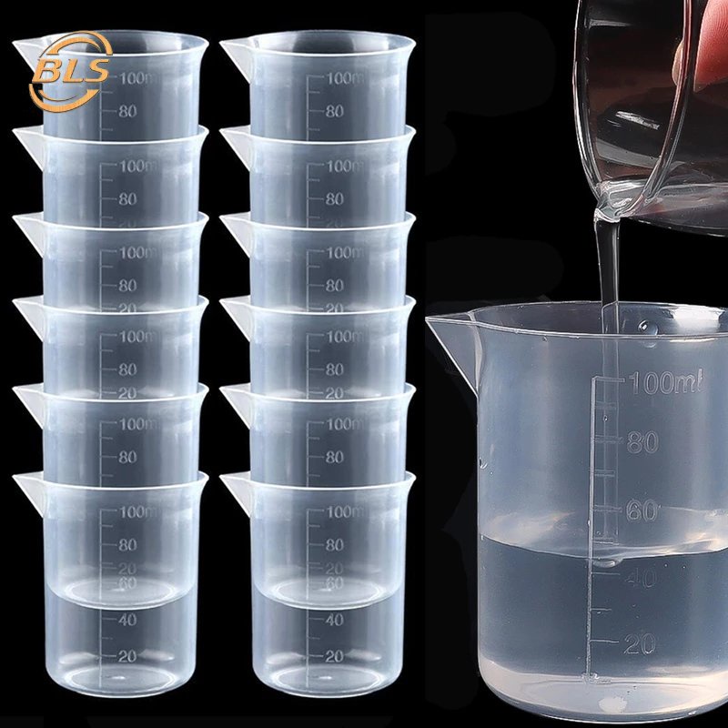 100ml Plastic Volume Capacity Cup/ Transparent Graduated Surface ...