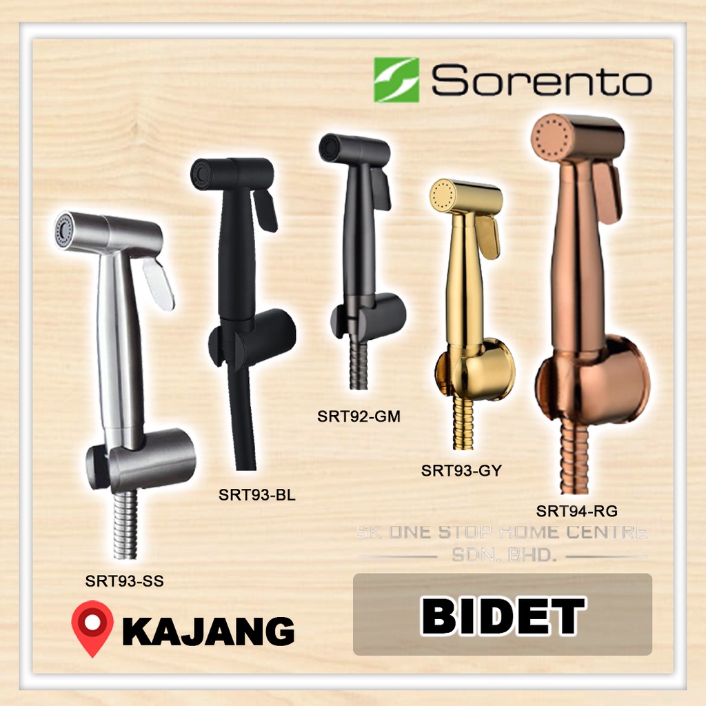 Sorento Bathroom Hand Bidet c/w 1.2m Flexible Hose / Hand Bidet Set ...