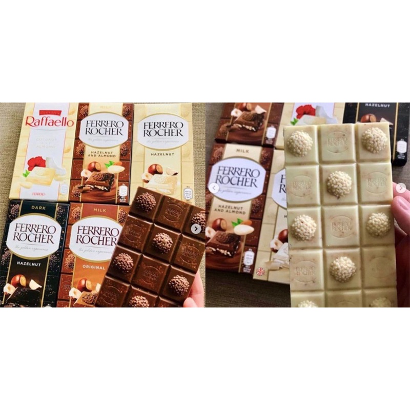 Ferrero Rocher Chocolate Tablet Bar 90G 费列罗巧克力 | Shopee Malaysia