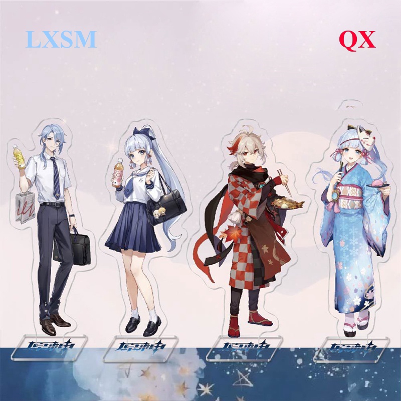 QX Genshin Impact Anime Figure Acrylic Stand Model Toy Hutao Xiao Yae ...