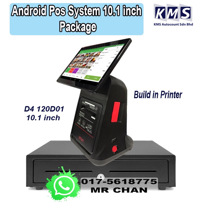 Android Pos System 10.1 inch with Build in 80mm Printer Package ...