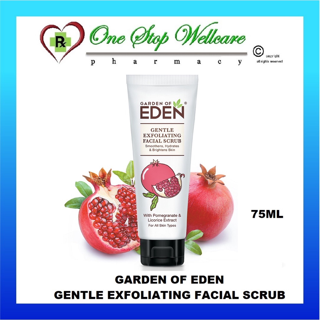 GARDEN OF EDEN GENTLE EXFOLIATING FACIAL SCRUB 75ML (EXP:10/2027 ...