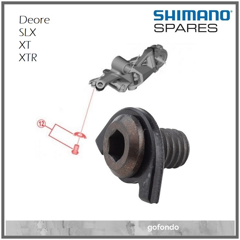 Shimano MTB Deore SLX XT XTR Rear Derailleur Cable Fixing Bolt & Plate ...