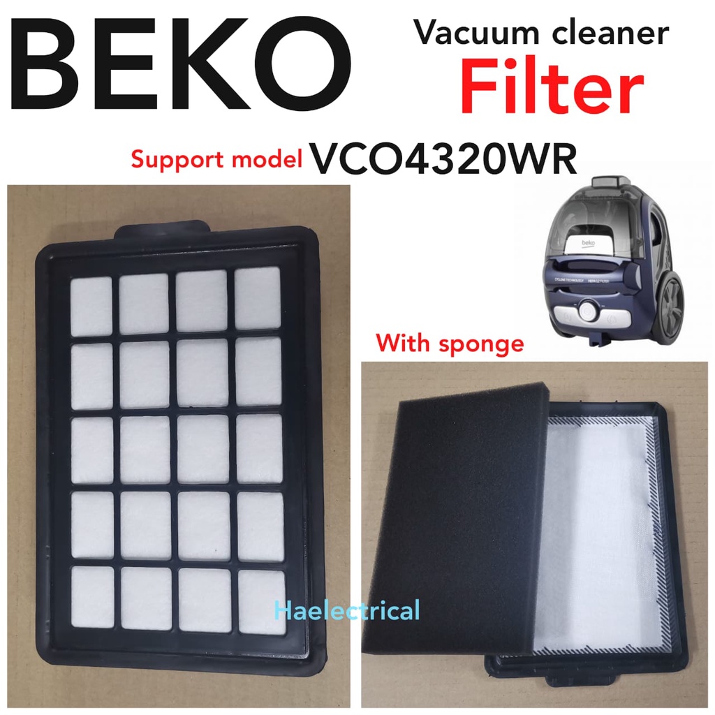 (0RlGlNAL FILTER) BEKO Vacuum Filter & Sponge VCO4320WR | Shopee Malaysia
