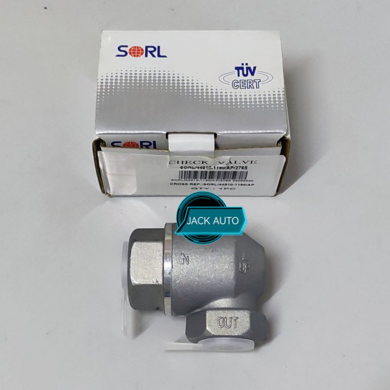 SORL SINGLE CHECK VALVE 44510-1190 NISSAN CW520 / CK450 (L SHAPE ...