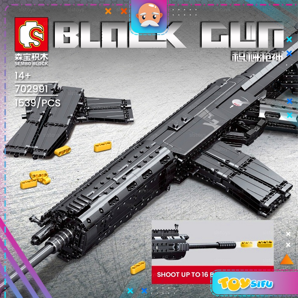 Sembo Block 702991 Toy Shooting Bullet Blaster Building Bricks Mainan ...