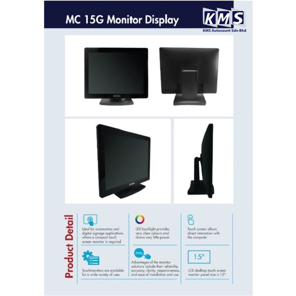 15" Inch LED Touchscreen Monitor Display MC15G VGA USB | Shopee Malaysia