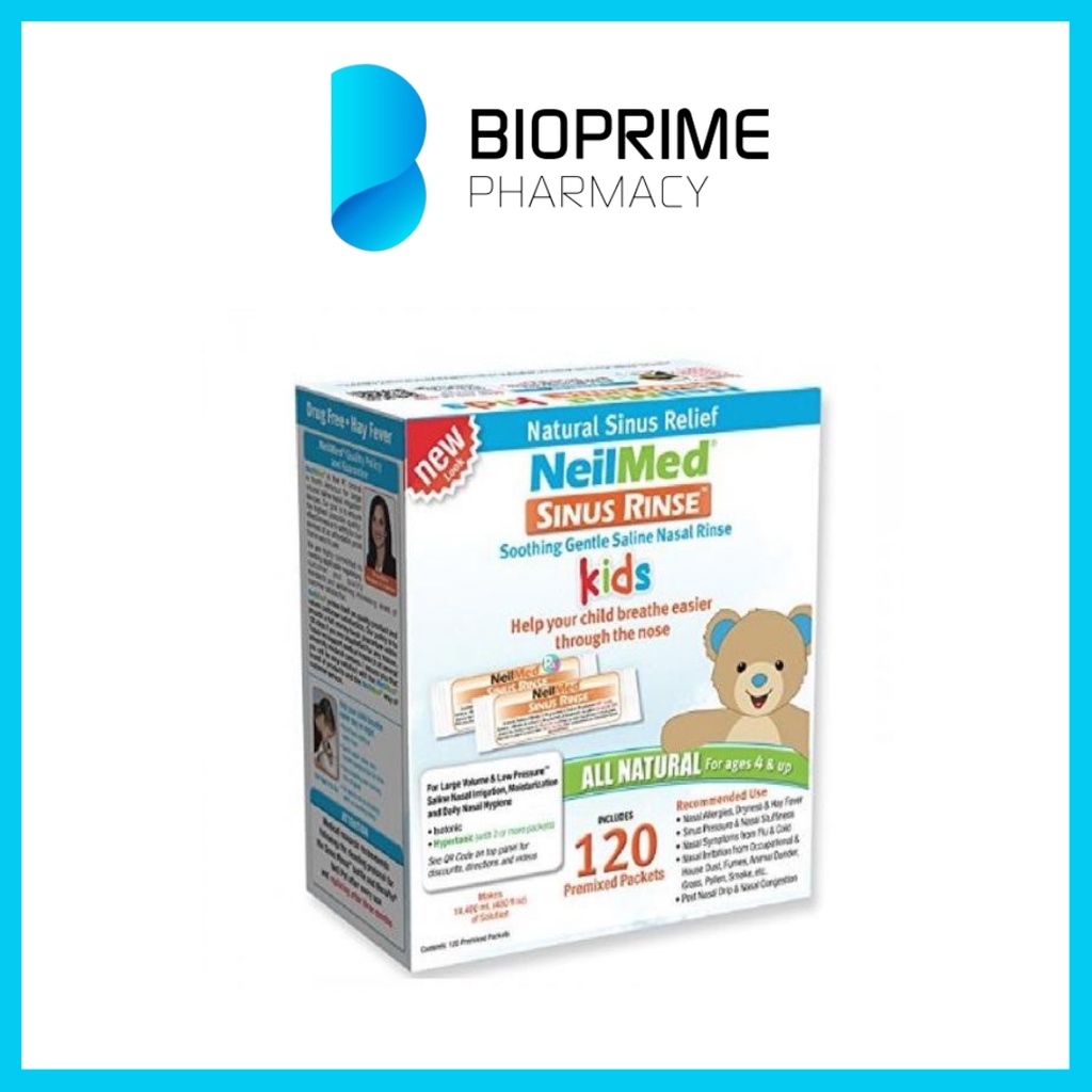 NeilMed Sinus Rinse Premixed Kids Packets 120's | Paediatric | Shopee ...
