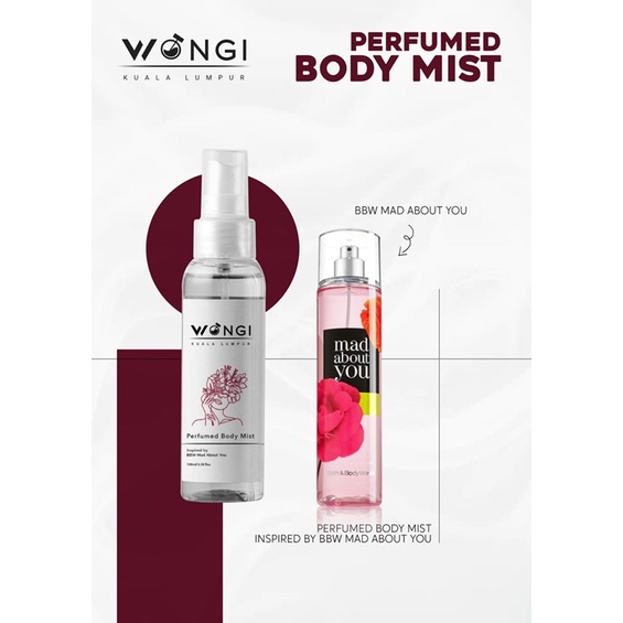 WONGI PERFUMED BODY MIST INSPIRED BATH & BODY WORKS 100ml | Shopee Malaysia