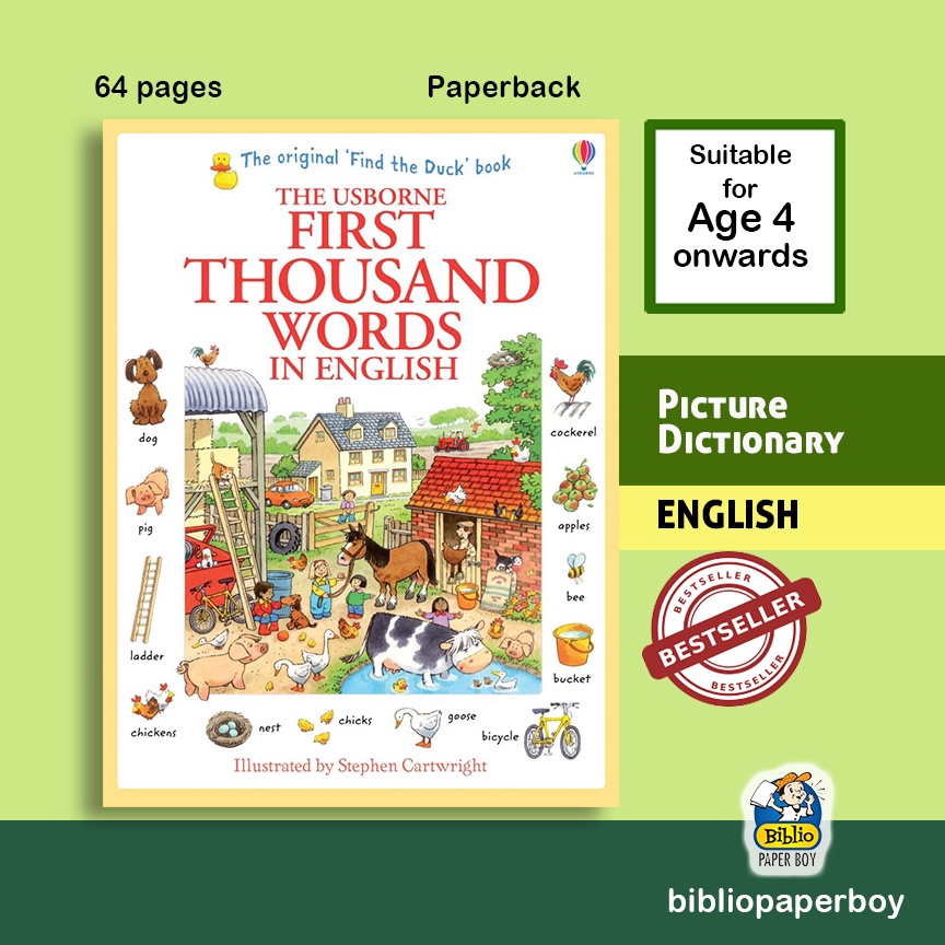 (ORIGINAL) Usborne First Thousand (1000) Words - Picture Dictionary ...