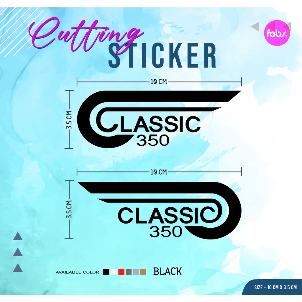 Cutting Sticker Classic 350 Royal Enfield Logo Right+Left | Sticker ...