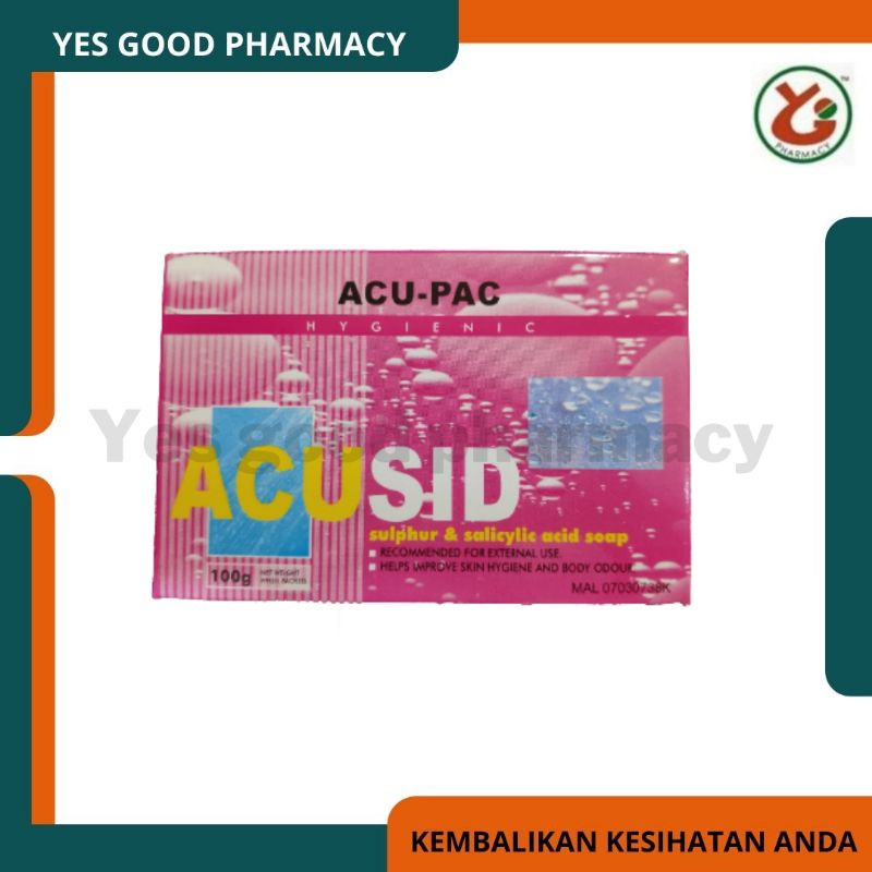 ACU-PAC HYGIENIC ACUSID SULPHUR & SALICYLIC ACID SOAP 100G | Shopee ...