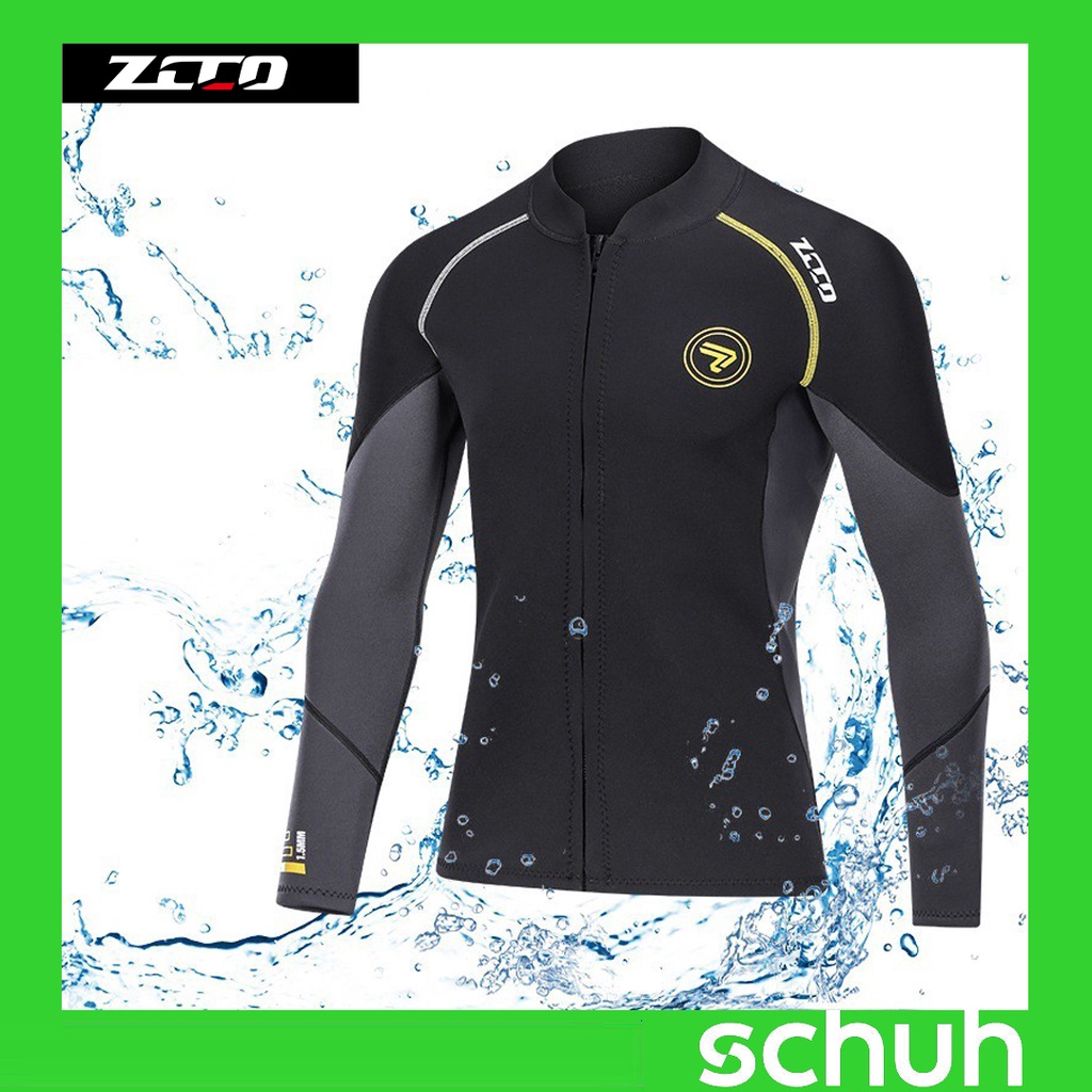 Zcco Wetsuit Top Mens 1 5mm Neoprene Wetsuits Jacket Front Zipper Long
