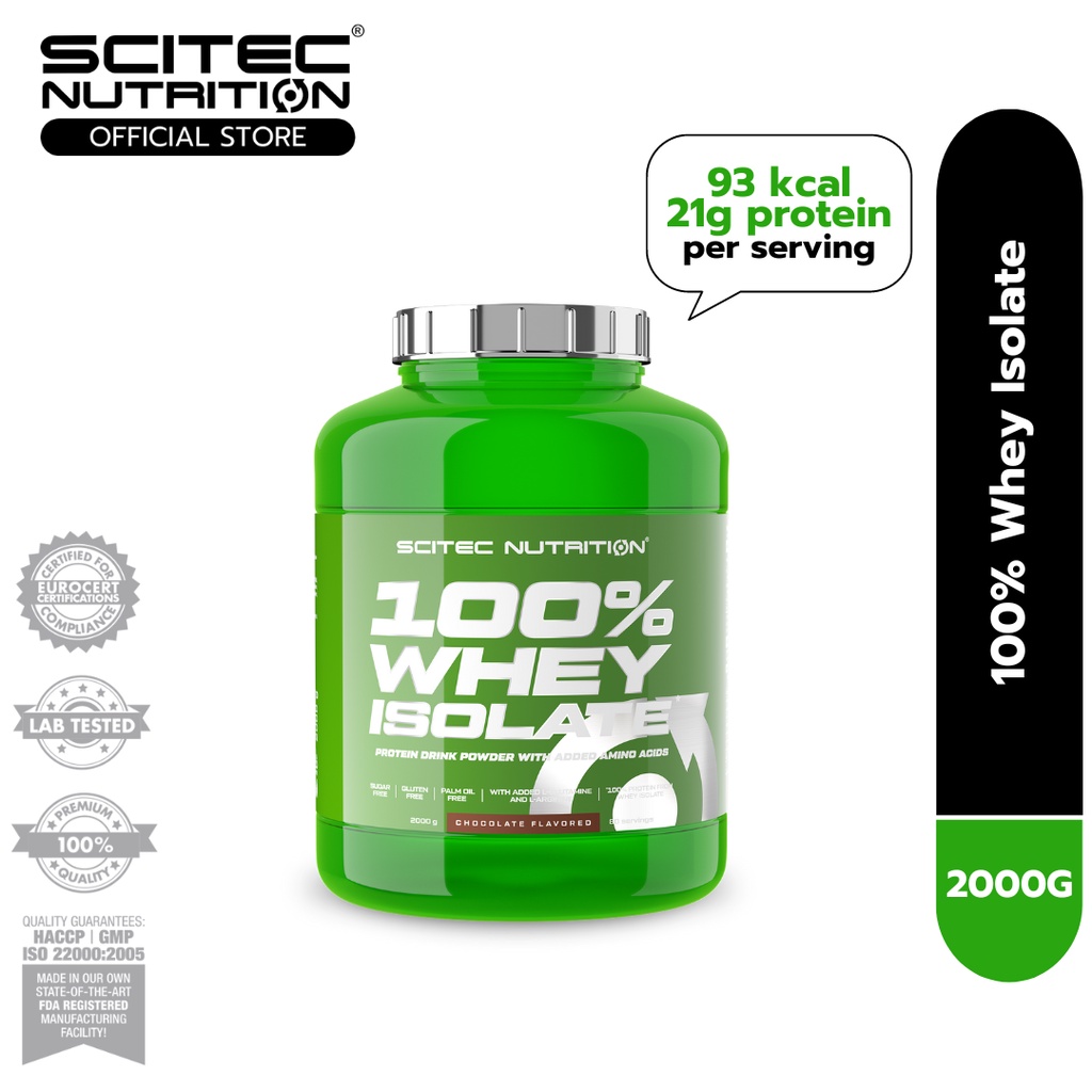 SCITEC NUTRITION 100% Whey Isolate / Protein / Sugar Free (2000g ...
