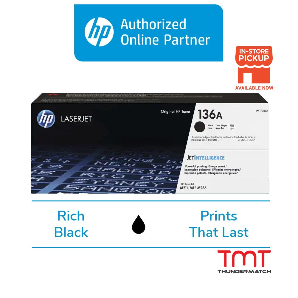 HP 136A Black Original LaserJet Toner Cartridge | Shopee Malaysia