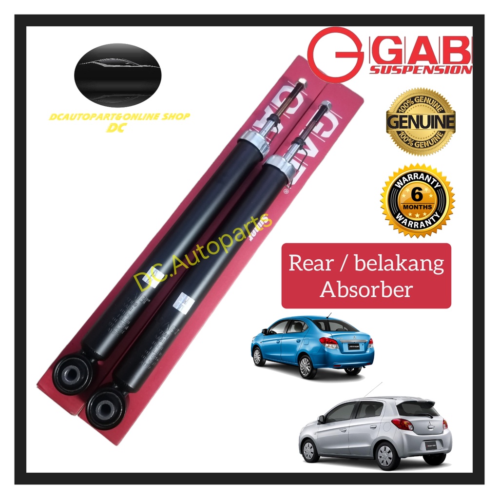 ORIGINAL GAB SUPER ABSORBER MITSUBISHI ATTRAGE MIRAGE REAR / BELAKANG ...