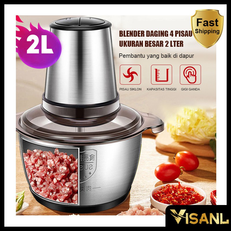 Chopper Stainless Blender Capsule Meat Grinder 2 Liter | Shopee Malaysia