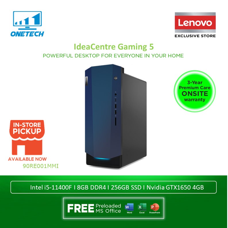 Lenovo IdeaCentre Gaming 5 14IOB6-1MMI 90RE001MMI GamingDesktop ((i5/8GB/256GB NVME/GTX1650 4GB ...