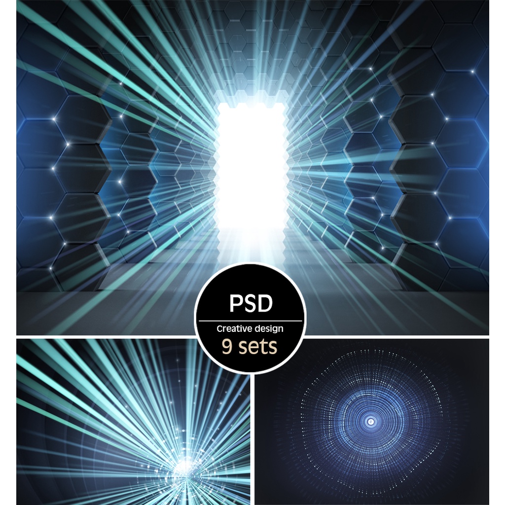 Background Design Template Bundle Pack / Lighting / Shapes ...