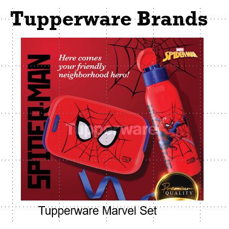 Tupperware Marvel Spider-Man / Disney Frozen Lunch Box Set | Shopee ...