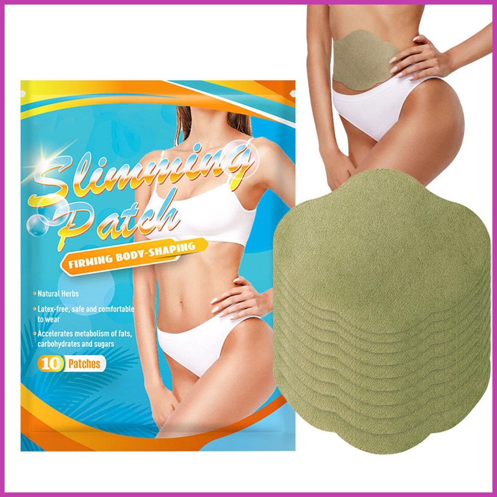 Belly Slimming Patch 10pcs Natural Herbal Belly Stickers Slimming Patches for Burning Fat ...