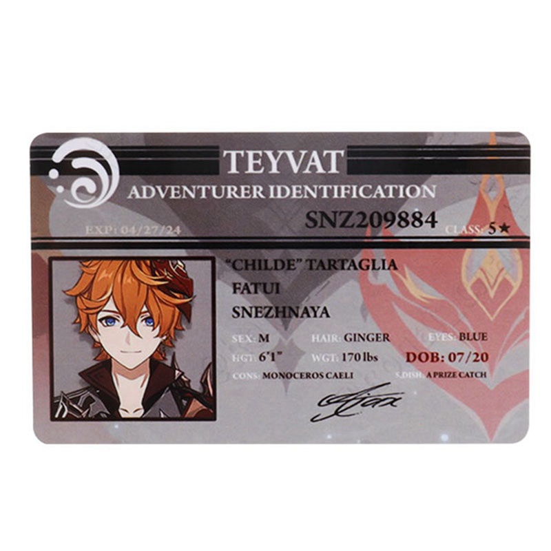 JS Anime Genshin Impact Figures Raiden Shogun Student ID Card Animation ...