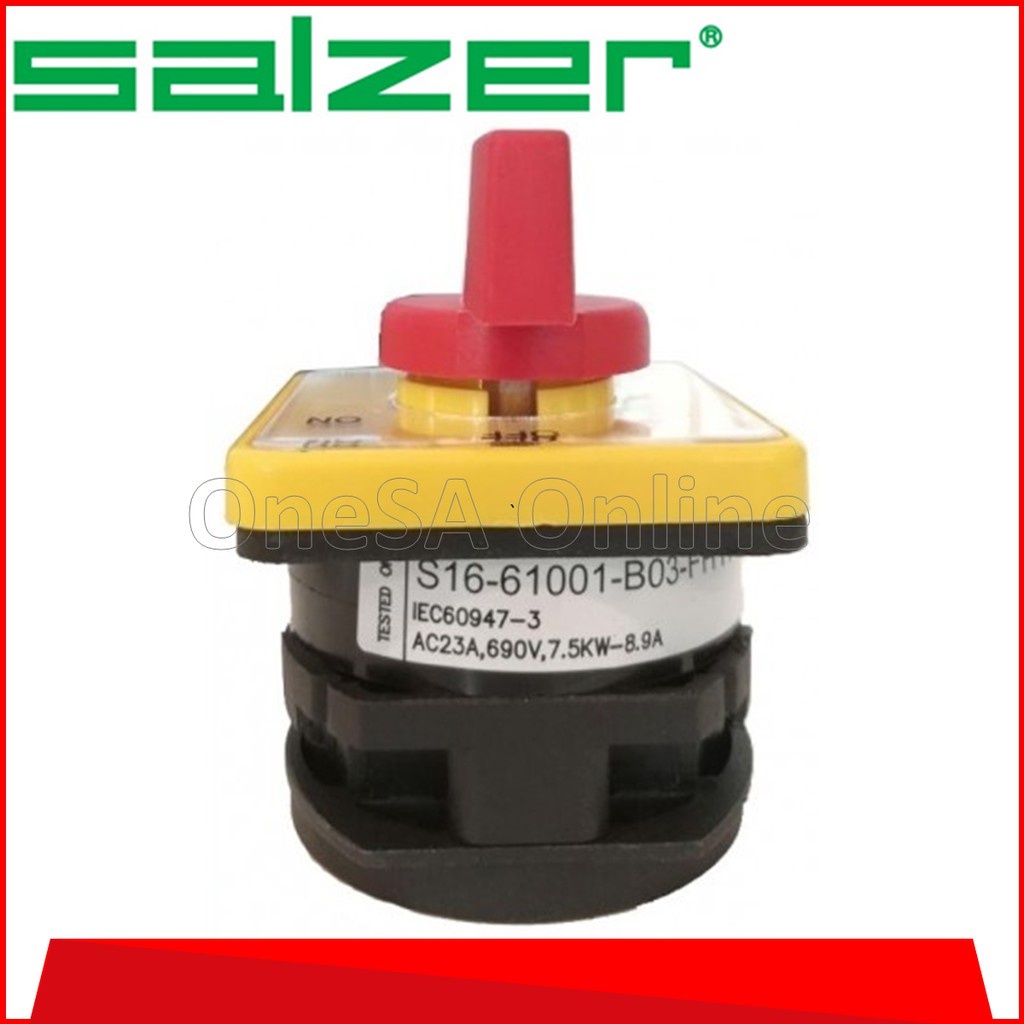 SALZER ISOLATOR SELECTOR SWITCH,ON/OFF 16A 1P/3P, (S1661003-B03 ...