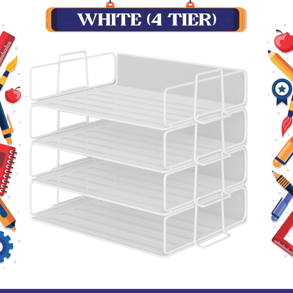 Encora Multi-Layer Document Tray Desk Paper Organizer Rak File Office ...