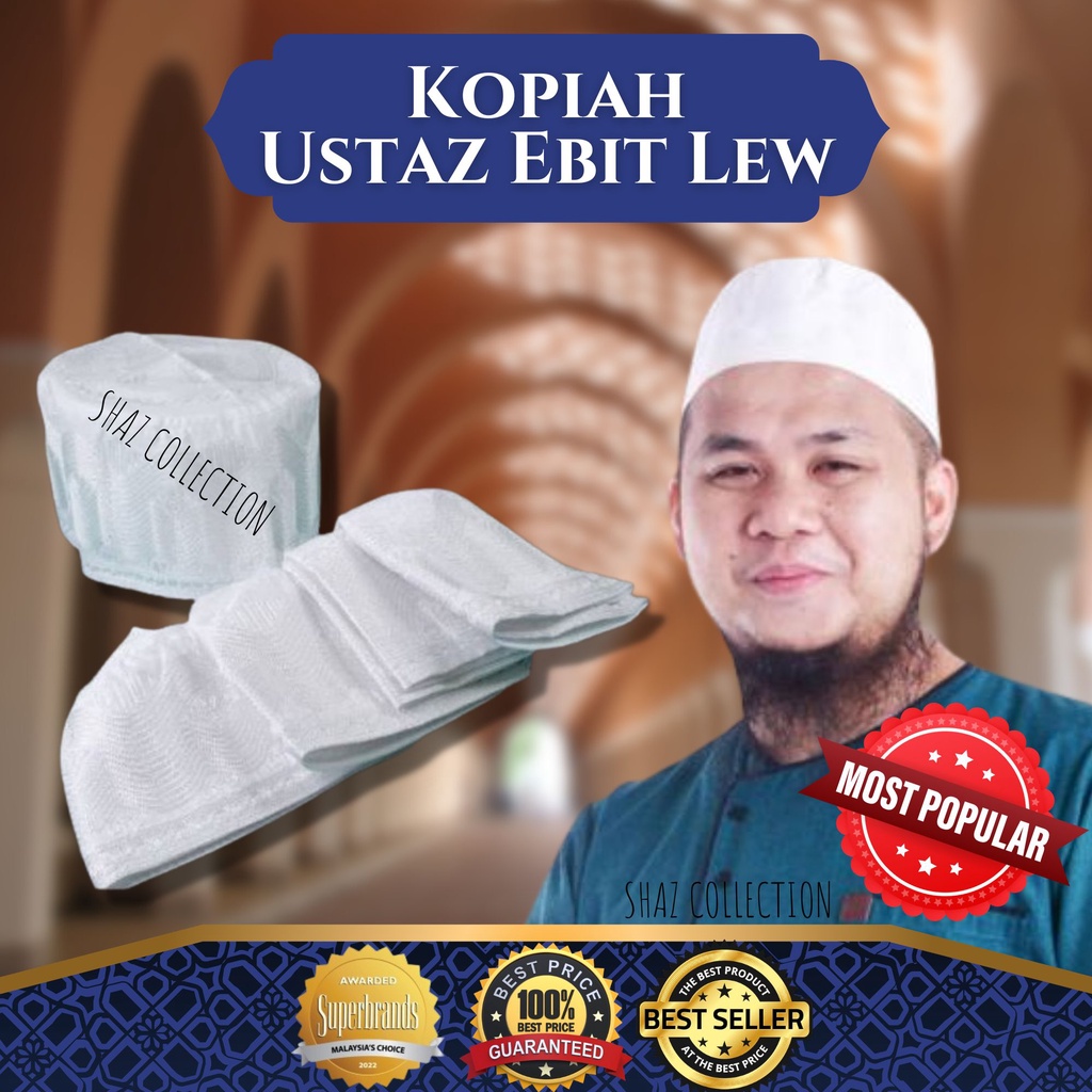 Kopiah Dipakai Ustaz Ebit Lew PREMIUM (SIZE 20 - 24) | Shopee Malaysia